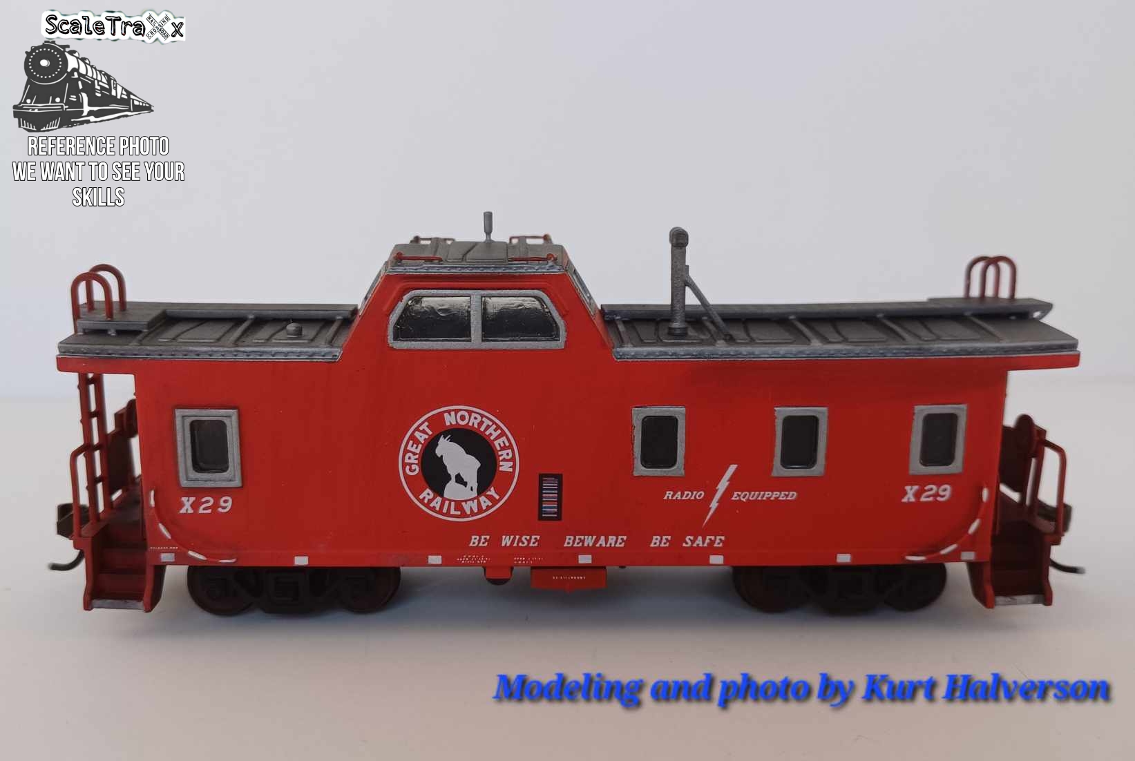 HO scale (GN,BN) Slant Caboose (Undecorated) with Decals of your Choice ...